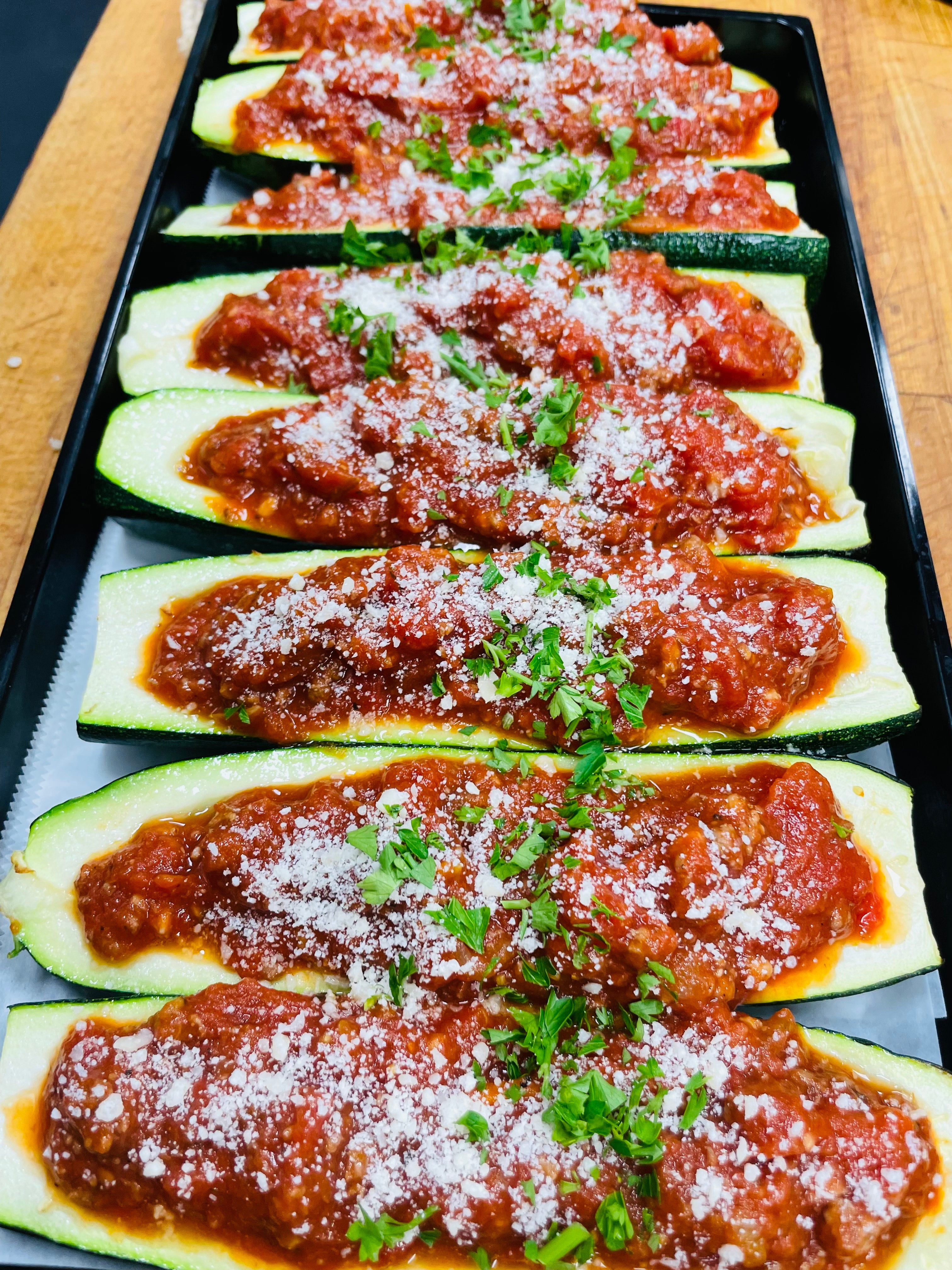 Zucchini Boats - Catering | The Savory Gourmet