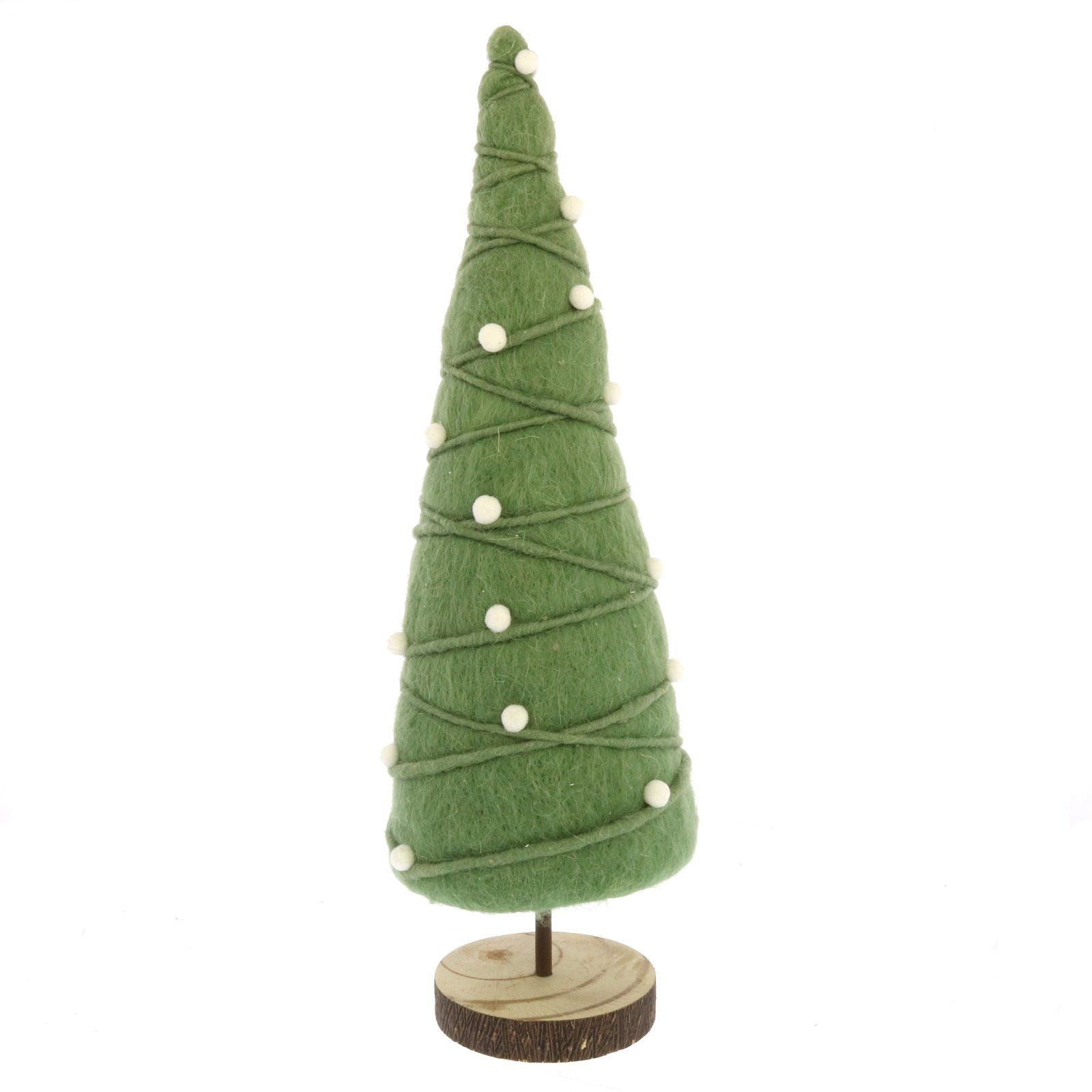 Wool Felt Trees - Sage Green with White Pom Poms 2 Sizes | The Savory ...